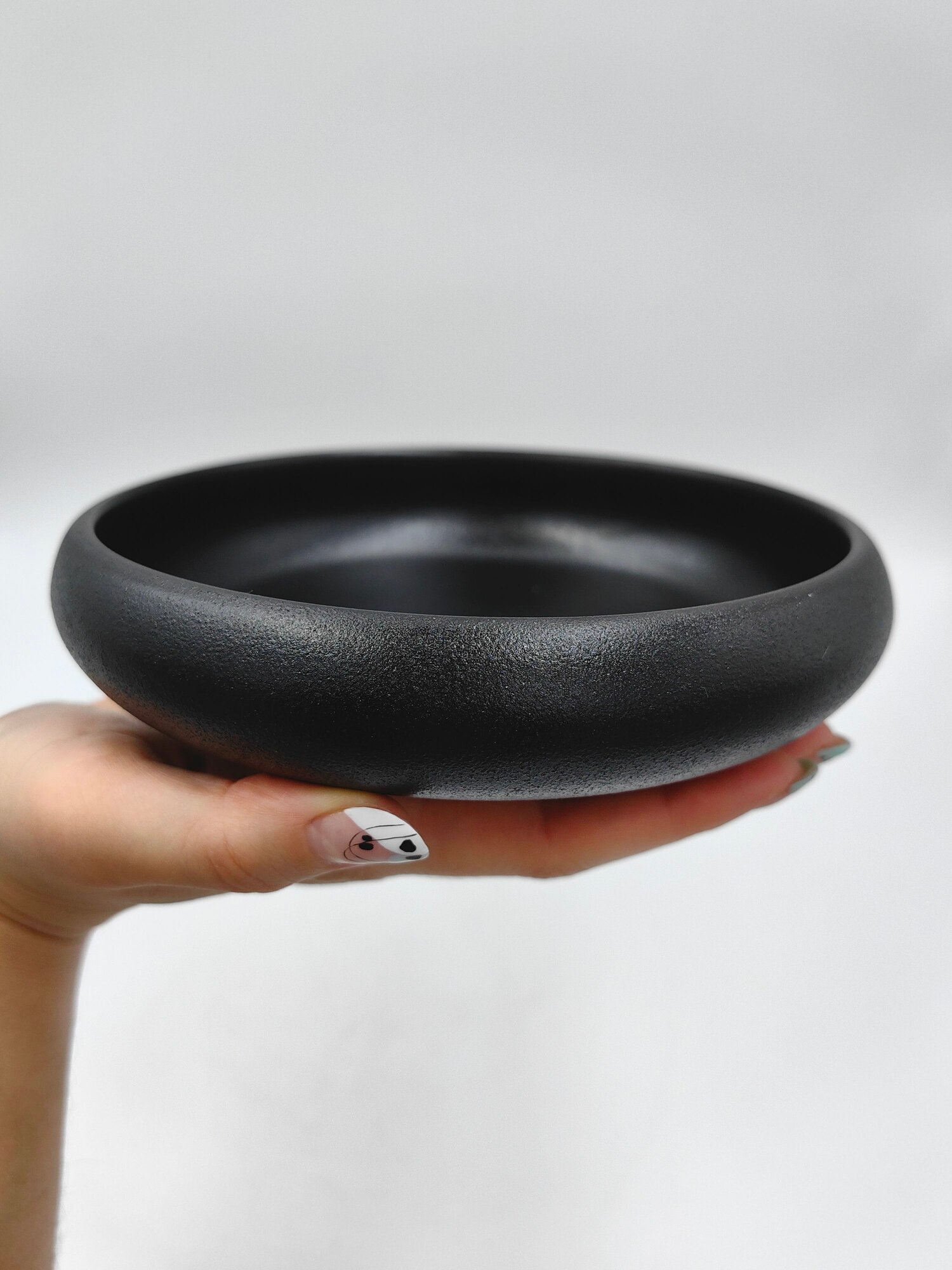 Тарелка пирожковая "MG Baker", керамика, черная, размер 15х4 см.