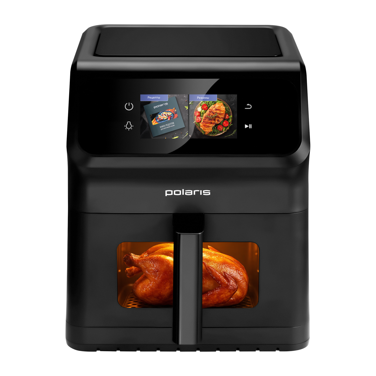 Аэрогриль электрический для дома Polaris PAF 9007WS 6.5 л, черный