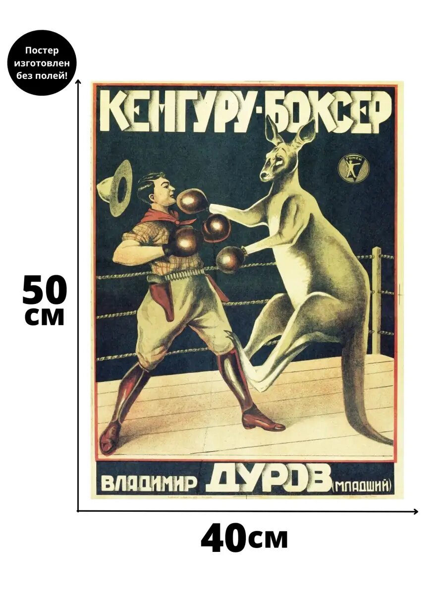 Постер из сериала Друзья кенгуру боксер, 40 x 50 см, бумага, без рамы