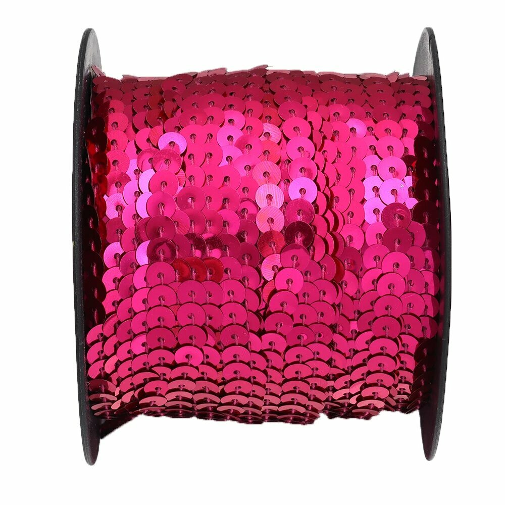Лента с пайетками Hot Pink, 100 ярдов