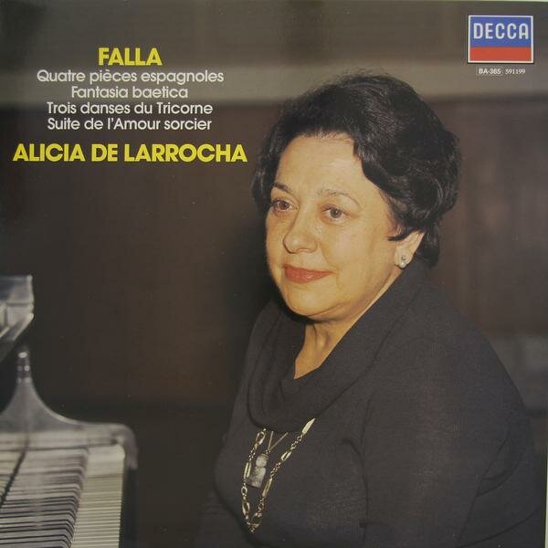 Винтажная виниловая пластинка FALLA - QUATRE PIECES ESPAGNOLES, FANTASIA BAETICA, TROIS DANSES DU TRICORNE, SUITE DE L' AMOUR SORCIER (ALICIA DE LARROCHA)