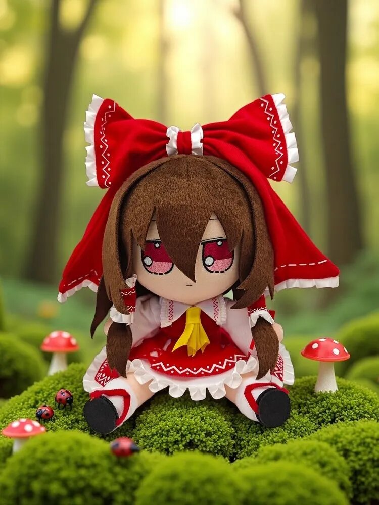 Аниме Мягкие Игрушки TouHou Project Fumo Reimu Hakurei / Рейму Хакурей Игрушка Антистресс 20CM