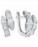 Серьги двусторонние BERGER, серебро, 925 проба, родирование, фианит, размер 3 мм...