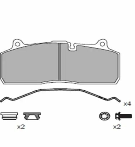 Колодки тормозные WVA29175 с р/к, задние дисковый тормоз Haldex DB22 LT SAF