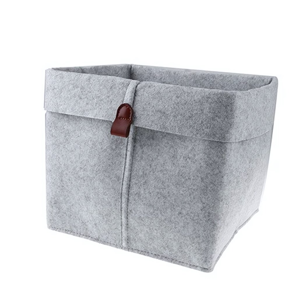 Корзина для хранения "Фетр", 230х230х265 мм, фетр, складная, серый