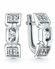 Серьги двусторонние BERGER, серебро, 925 проба, родирование, фианит, размер 3 мм...