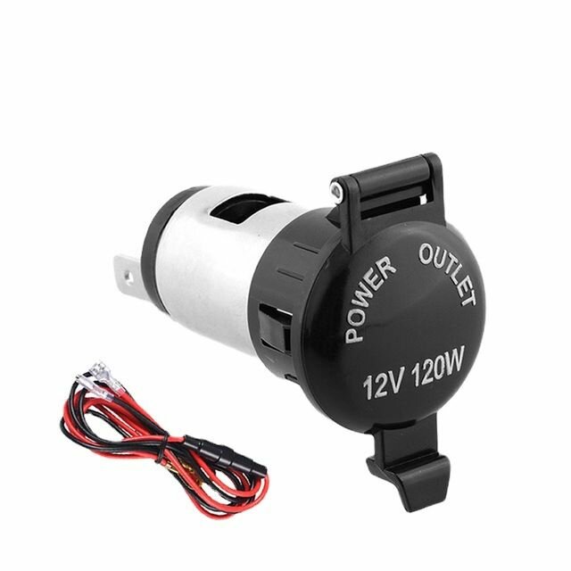 (1x) 12-24V Металлическое гнездо прикуривателя женское для мотоциклов