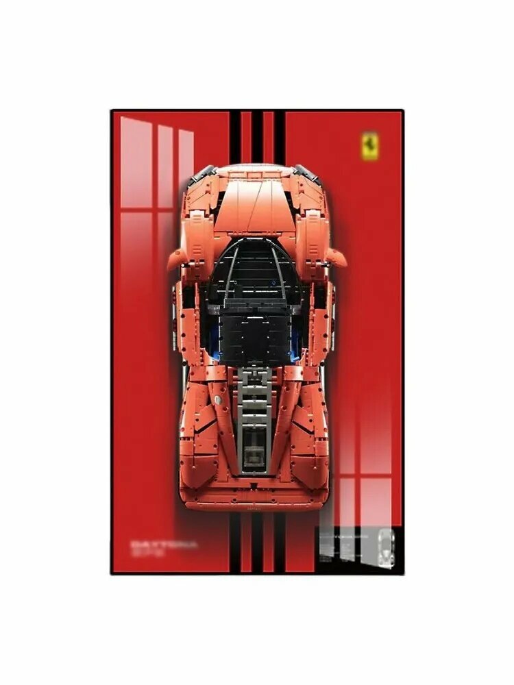 Подвес для картин, постеров и фото, 50 × 80 cm, подходит для серии Lego Ferrari, без светового эффекта