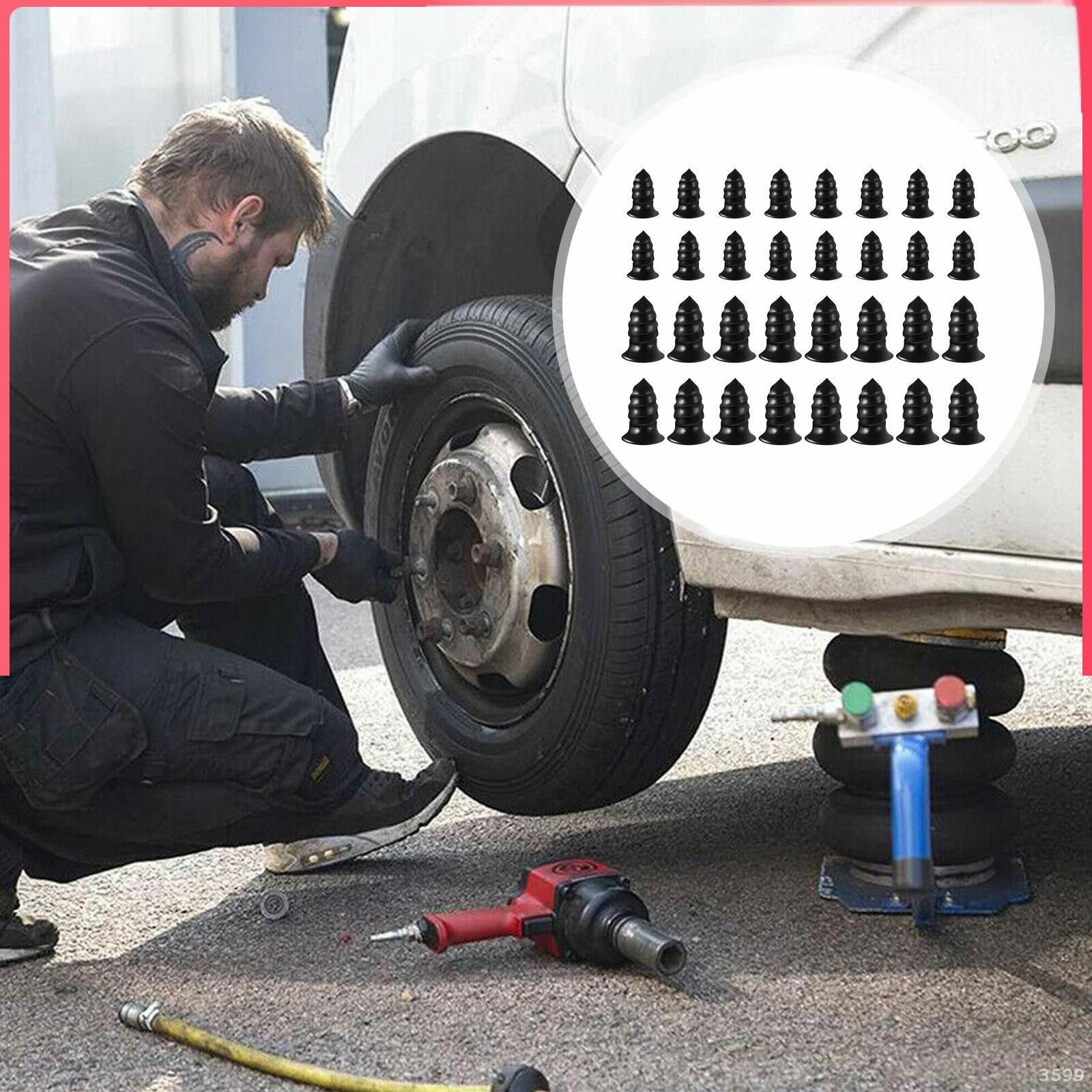 30 шт. Вакуумные гвозди для ремонта шин, универсальные бескамерные резиновые саморезы автомобилей и мотоциклов