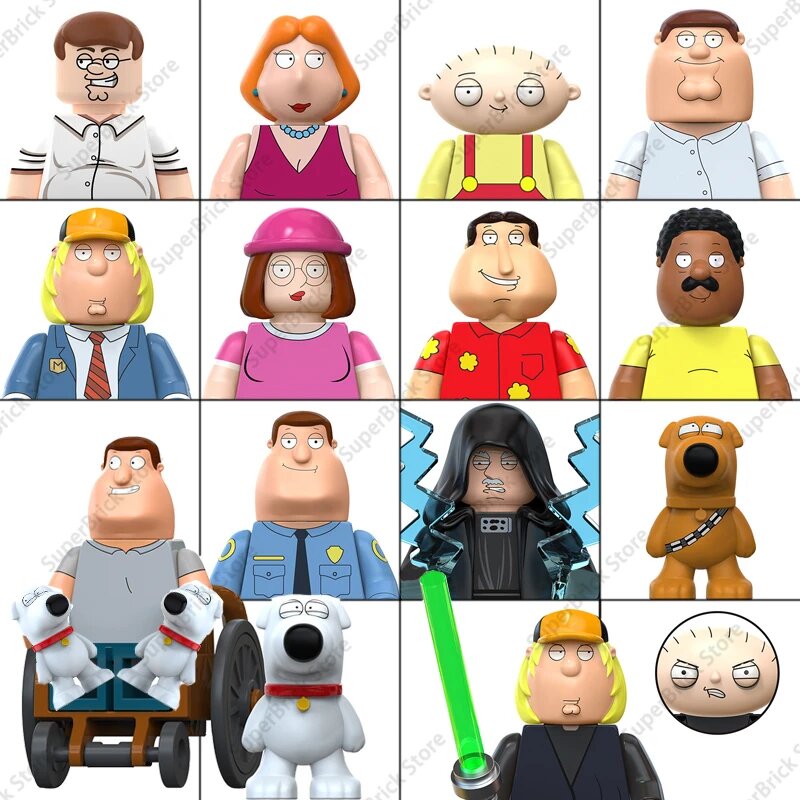 Family Guy: Peter Griffin & Chewbacca Мини-конструктор, без коробки — фото 1