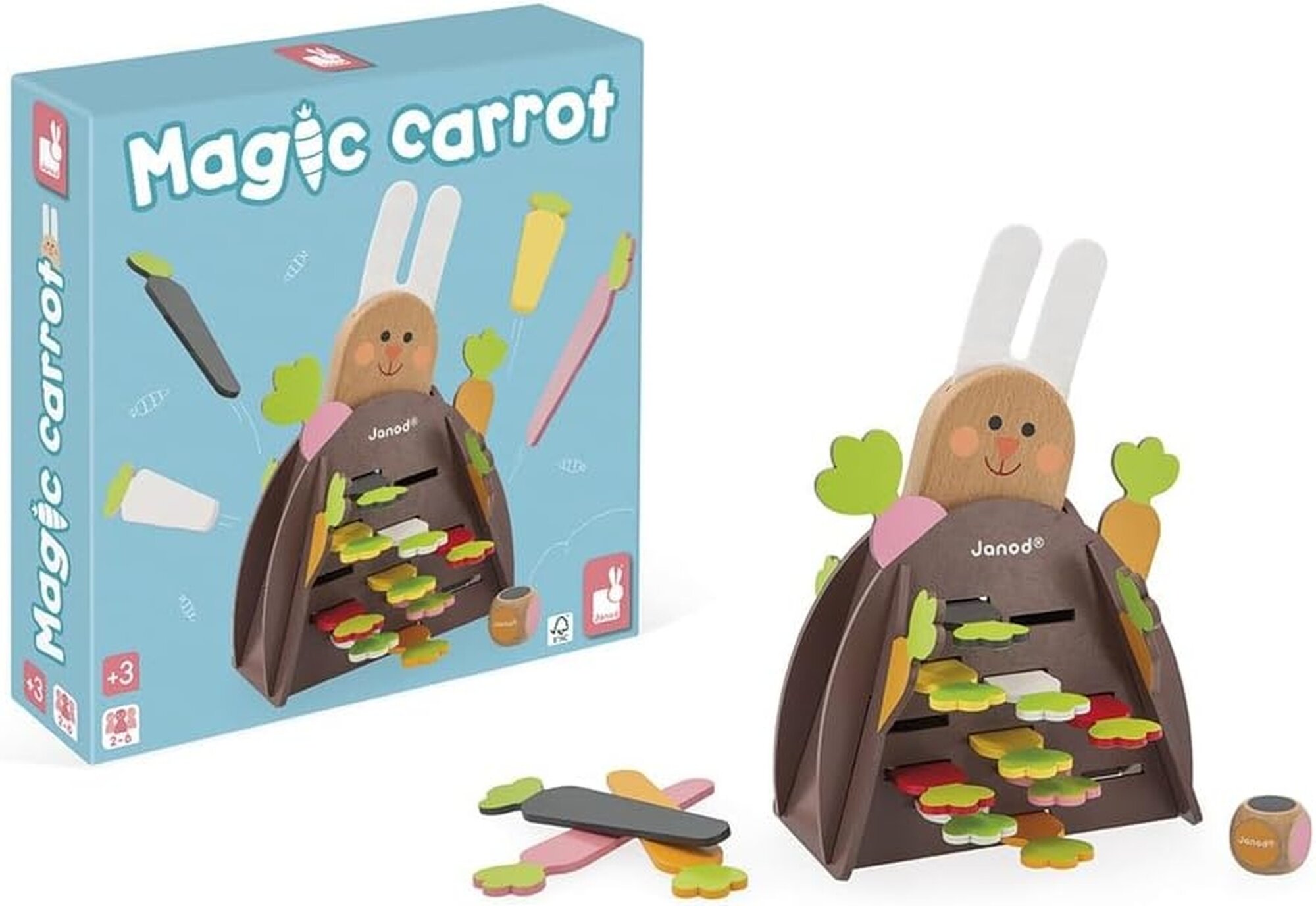 Настольная игра Janod Magic Carrot - Стратегическая игра Волшебная морковка - Янод J02473