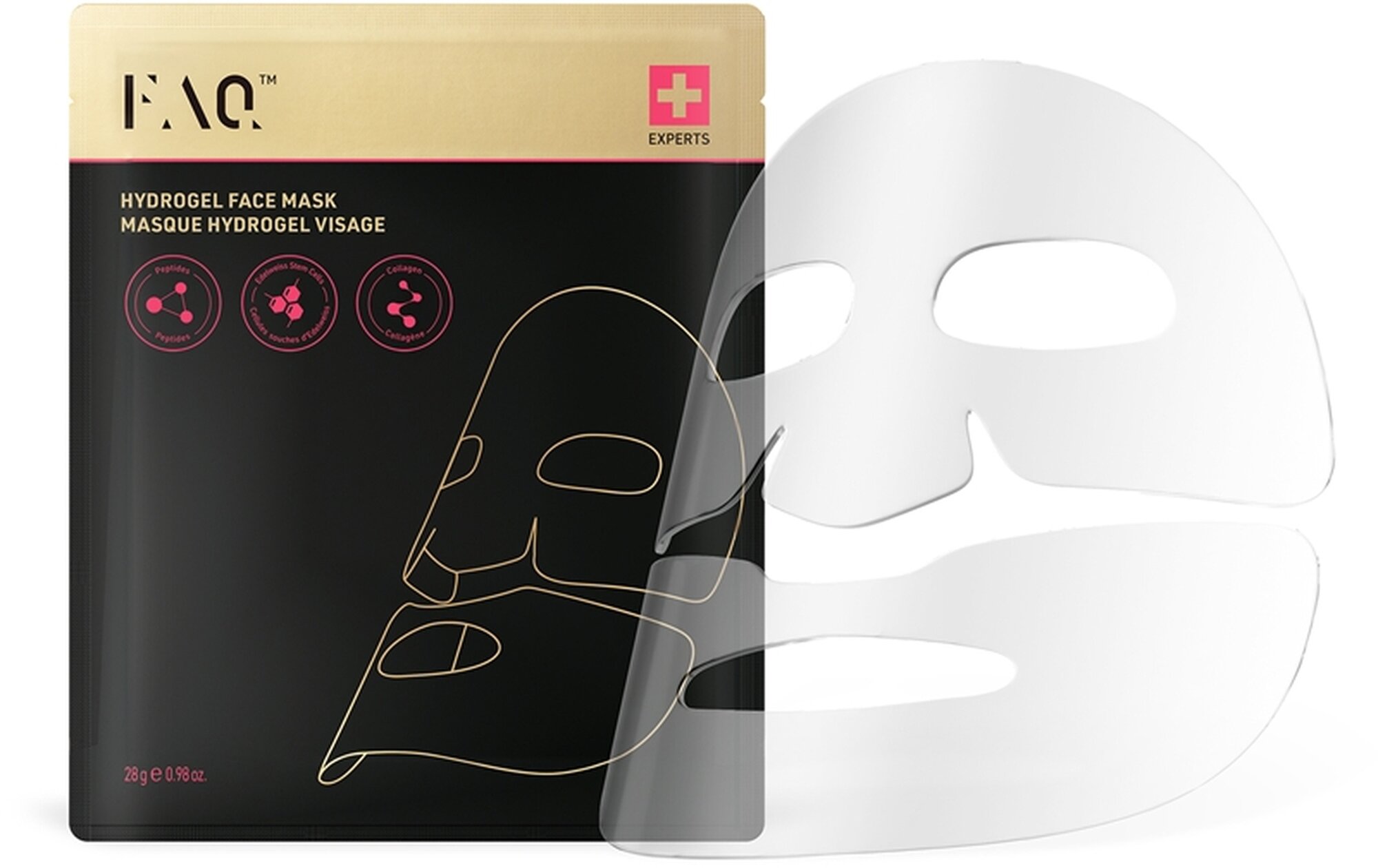 Foreo Гидрогелевая маска, выравнивающая цвет лица и уменьшающая видимость морщин FAQ Glass Skin Collagen Face Mask, 5 шт