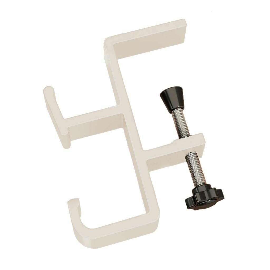 Аксессуары для наушников, Регулируемая настольная гарнитура с двойным крючком-молочно-белый