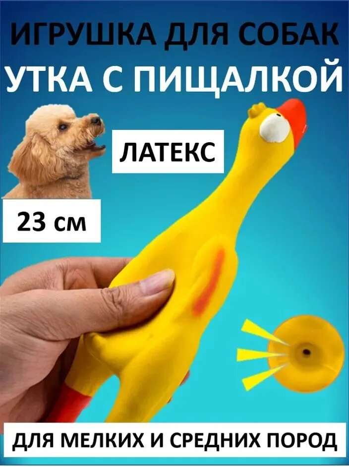Игрушка для собак утка красноносая 23см латексная Dog toy 23