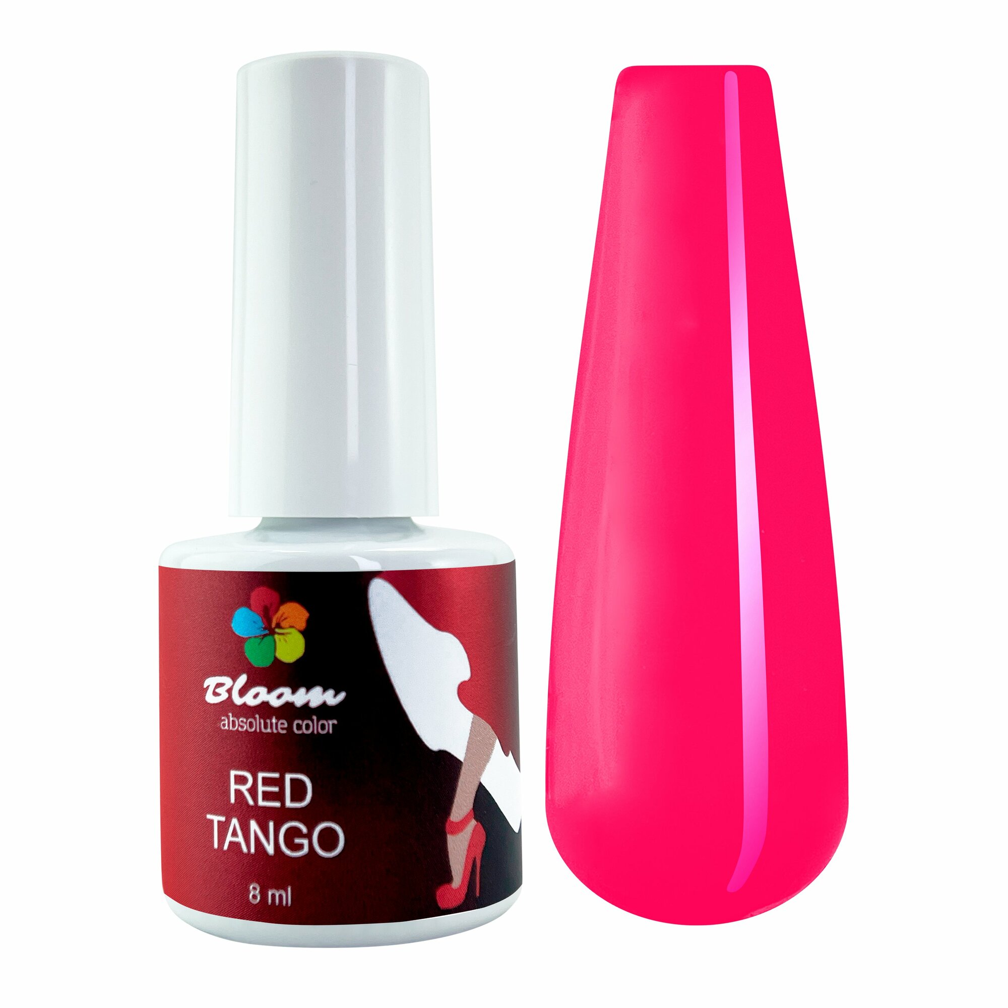 Гель-лак Bloom Red tango 03, 8 мл плотный самовывавнивающийся