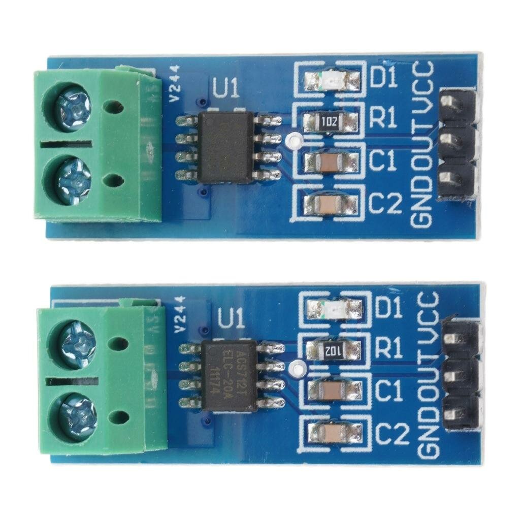 Датчики тока на эффекте Холла, 2 шт, Диапазон 20A