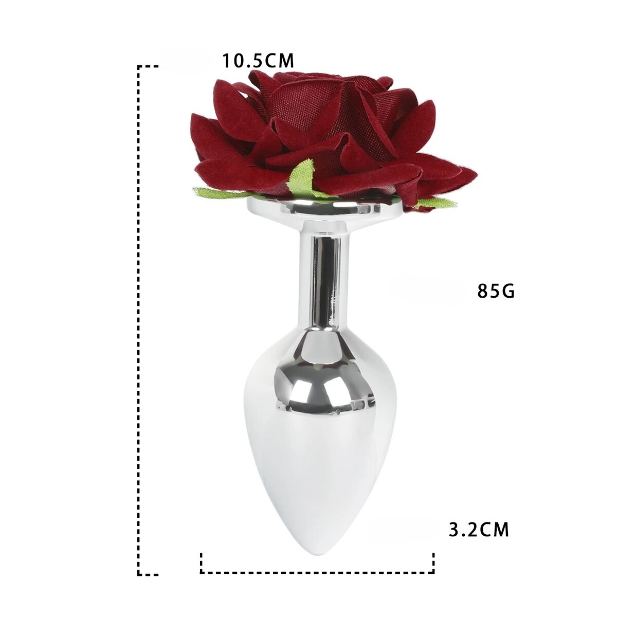 Новая анальная пробка с цветком розы, металлические анальные пробки, стимулятор, анальные M
