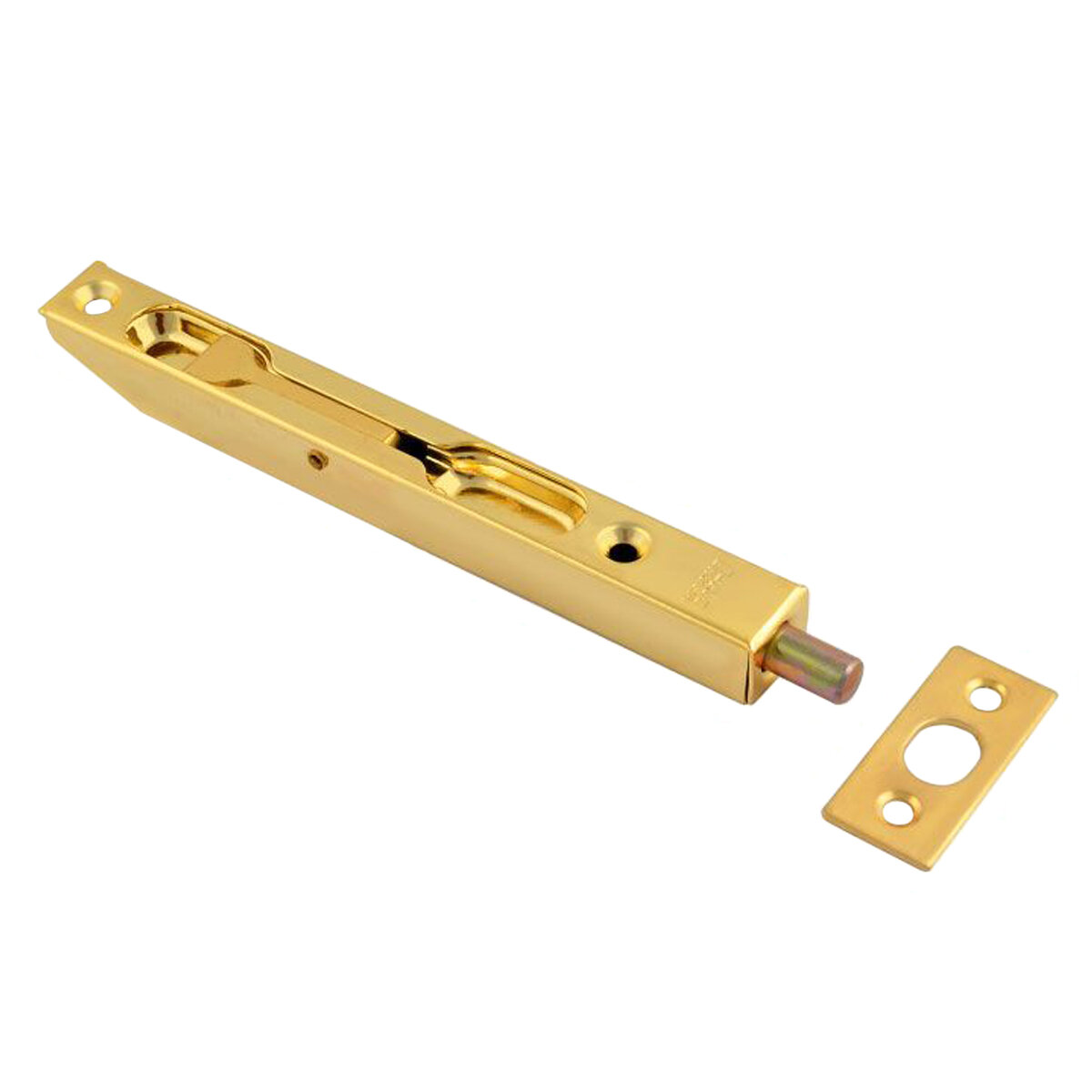 Ригель торцевой Нора-М золото, 5 1-2", РВ, сталь, вылет 13 мм