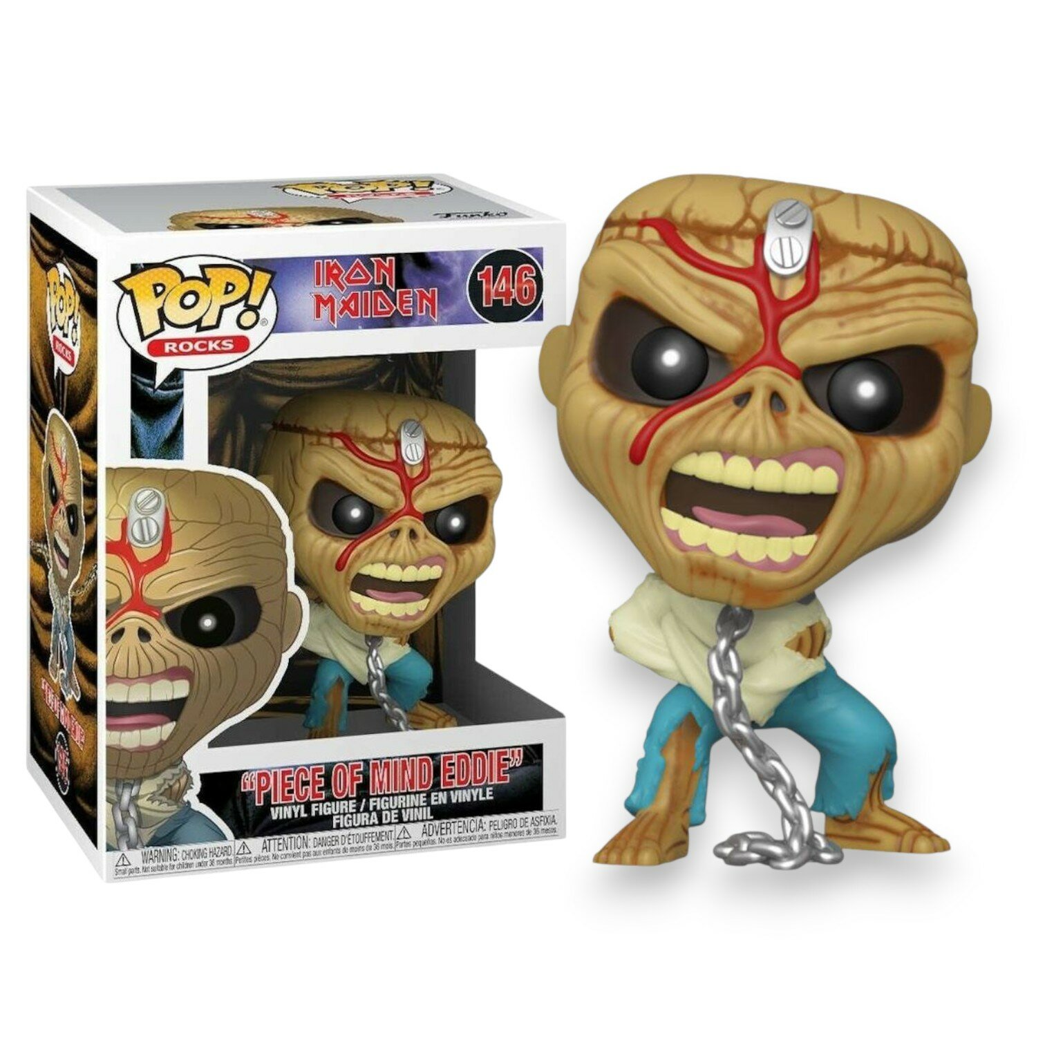 Фигурка Funko Pop! коллекционная Skeleton Eddie "Iron Maiden Piece Of Mind" (Фигурка Фанко Поп)