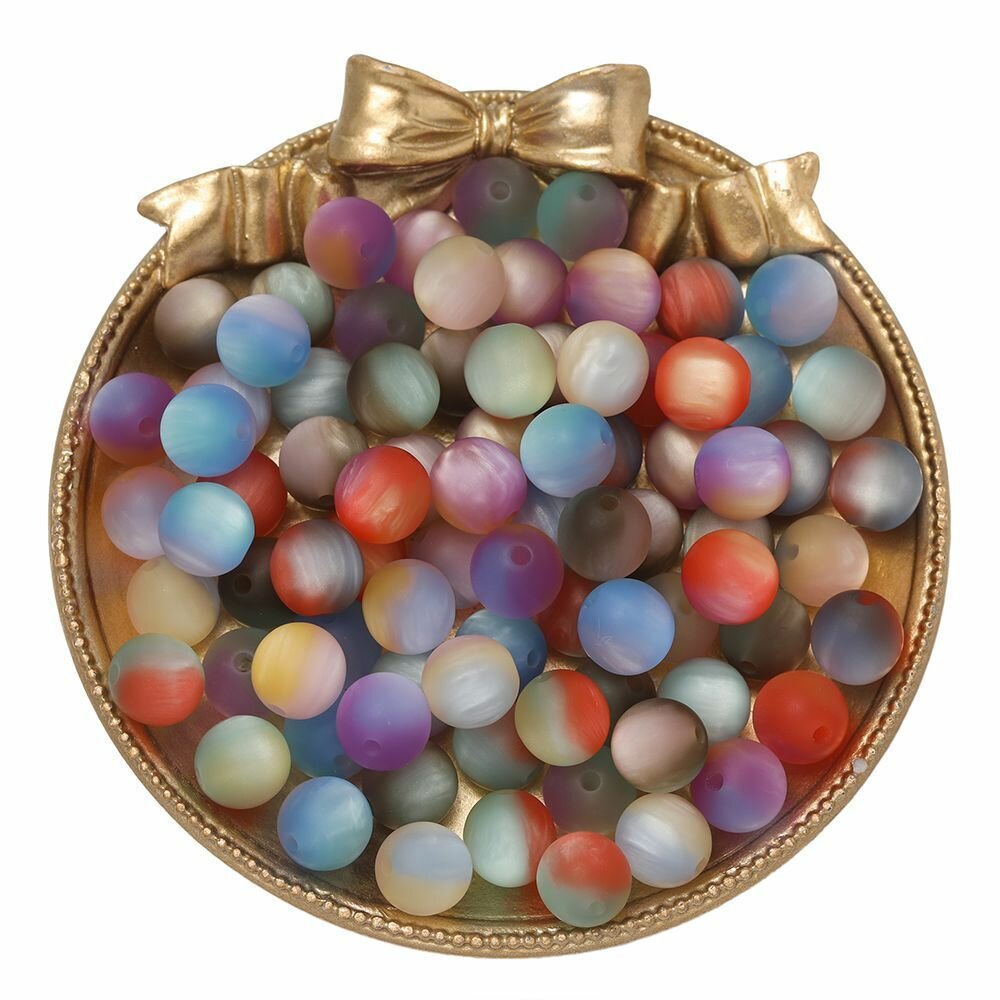 Вышитый браслет-колье для рукоделия, бусины из смолы, 10 шт, 8 мм