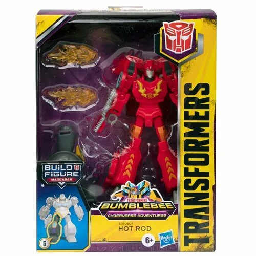 Трансформер Хот Род Hasbro Build Figure Игрушка Transformers Bumblebee Hot Rod, красный, 14 см