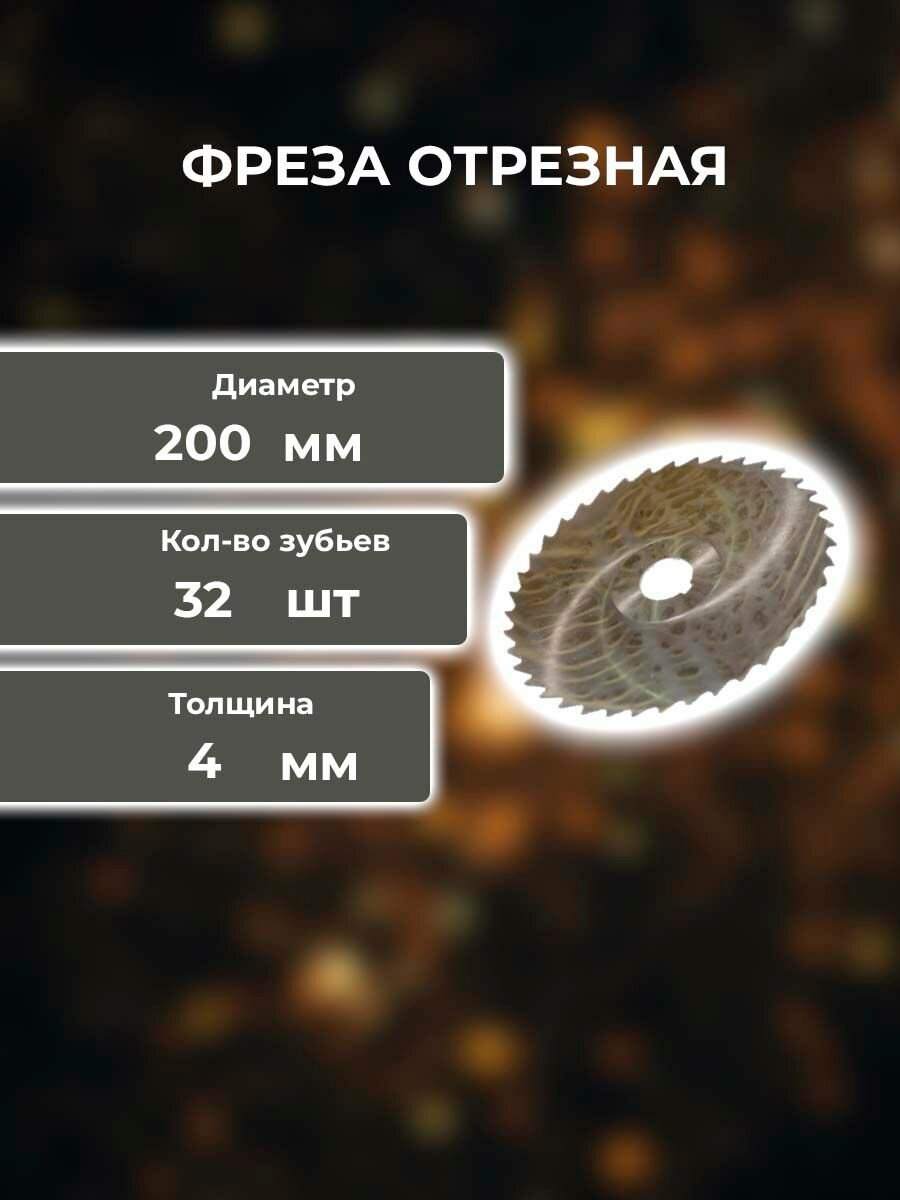 Фреза отрезная 200х4х32 мм тип 3 z32 Р6М5 (2254-1522)