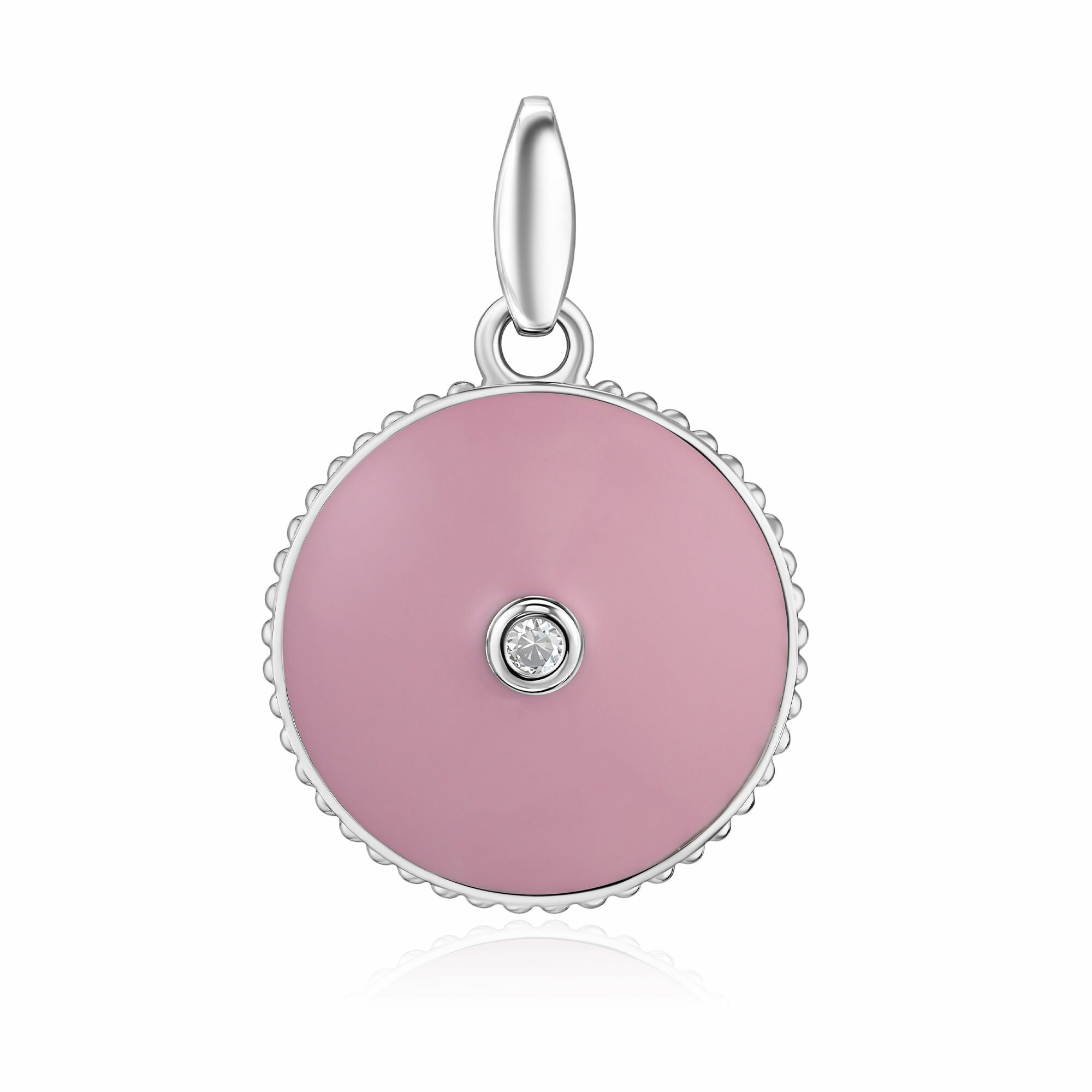 Подвеска, серебро, 925 проба, бриллиант