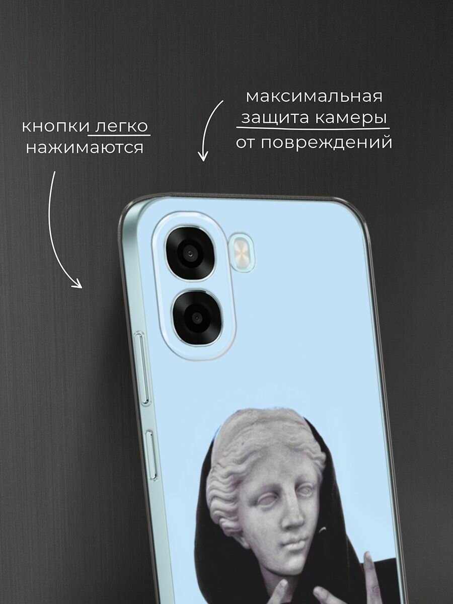 Силиконовый чехол на Oppo A6x / Оппо A6x с принтом SWAG статуя — фото 1