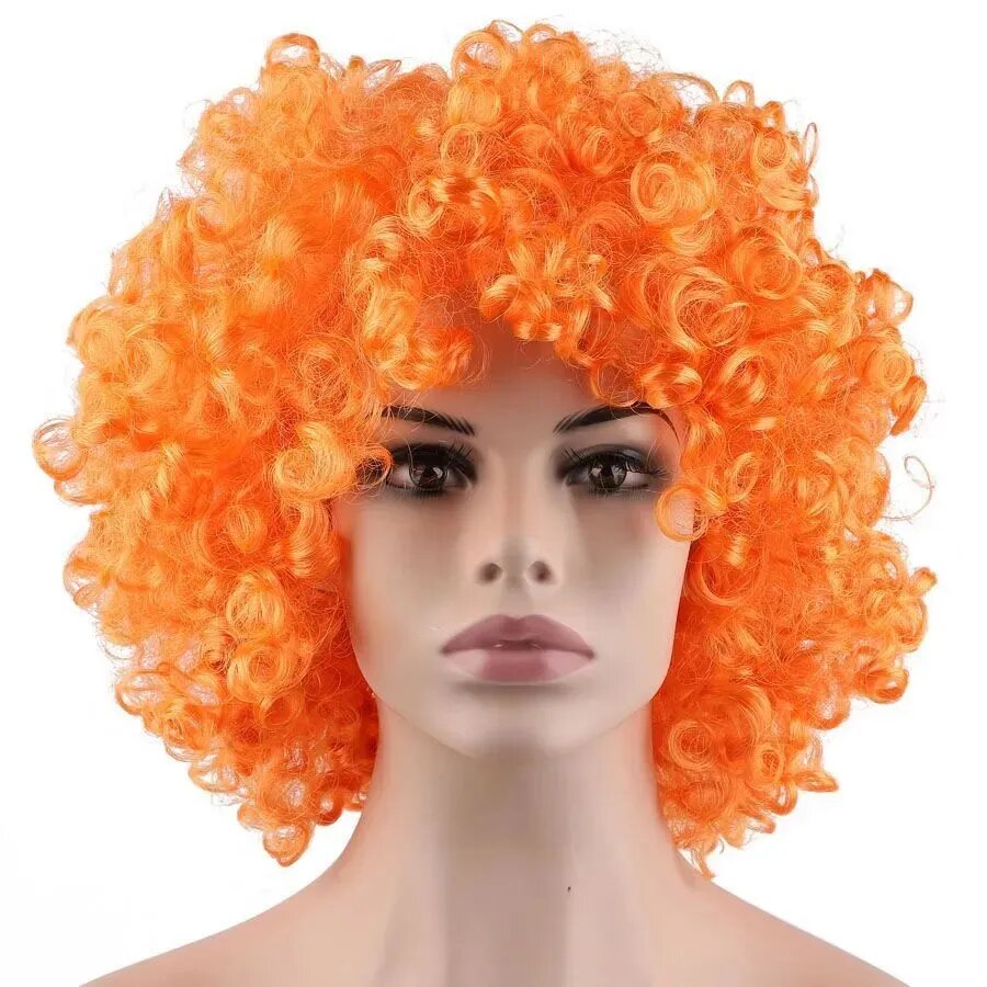 Карнавальный парик кудрявый Клоун, рыжий, выпускной бал или свидание, создает романтичный вид