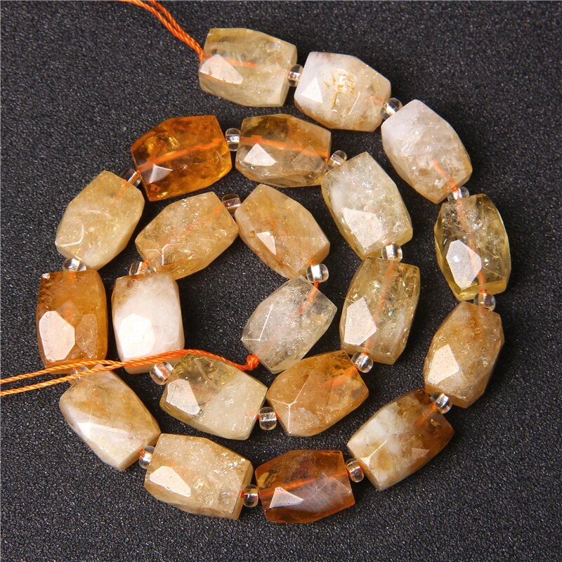 Бусины тигровый глаз Citrine 12x16 мм