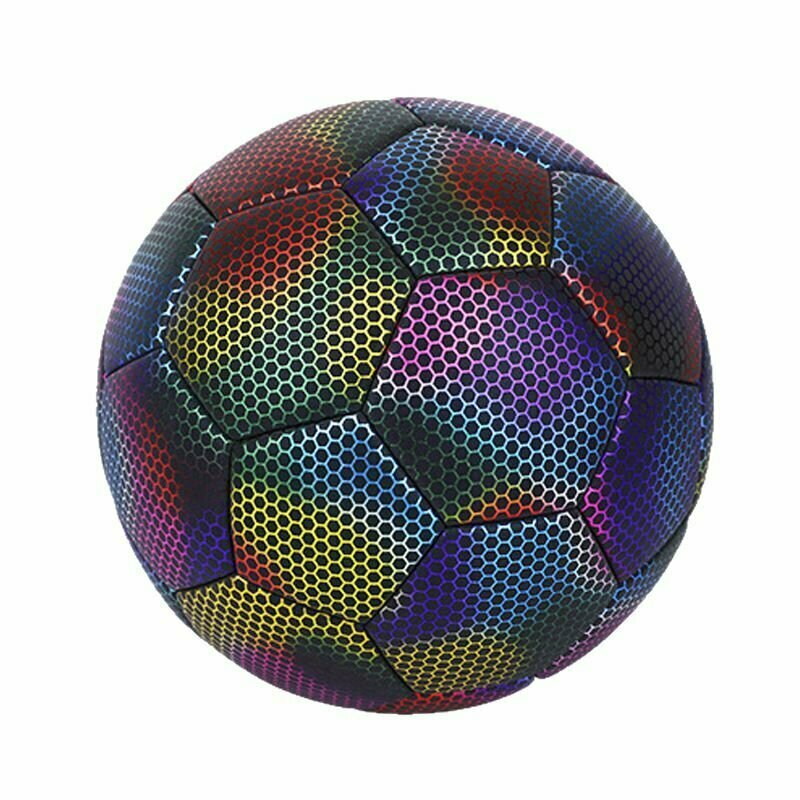 Световой футбольный мяч glow up soccer ball размер 5 с иглами и воздушным насосом для ночных игр мужчин молодежи и взрослых