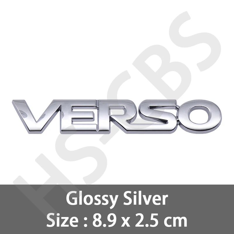 Эмблема Verso Glossy Silver, 8.9 x 2.5 см