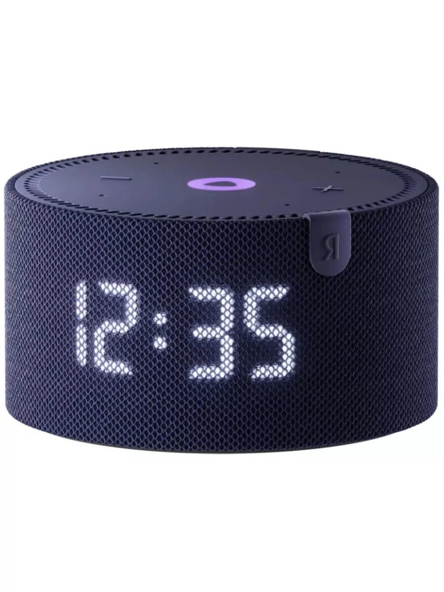 Умная колонка Яндекс Станция Мини 2 с часами, с Алисой, YaGPT, 10Вт, синий