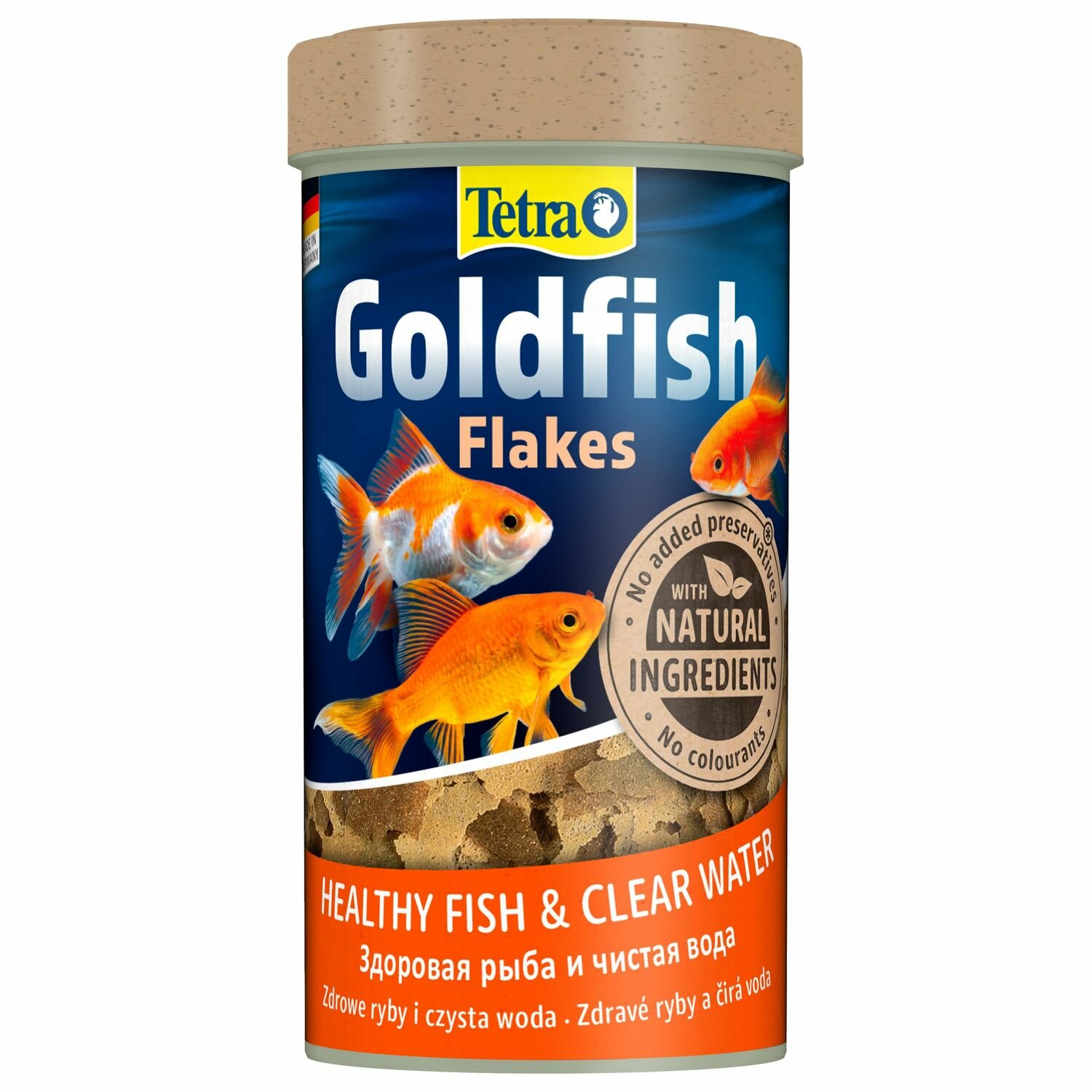 Корм в хлопьях для всех видов золотых рыбок TetraGoldfish, 250 мл