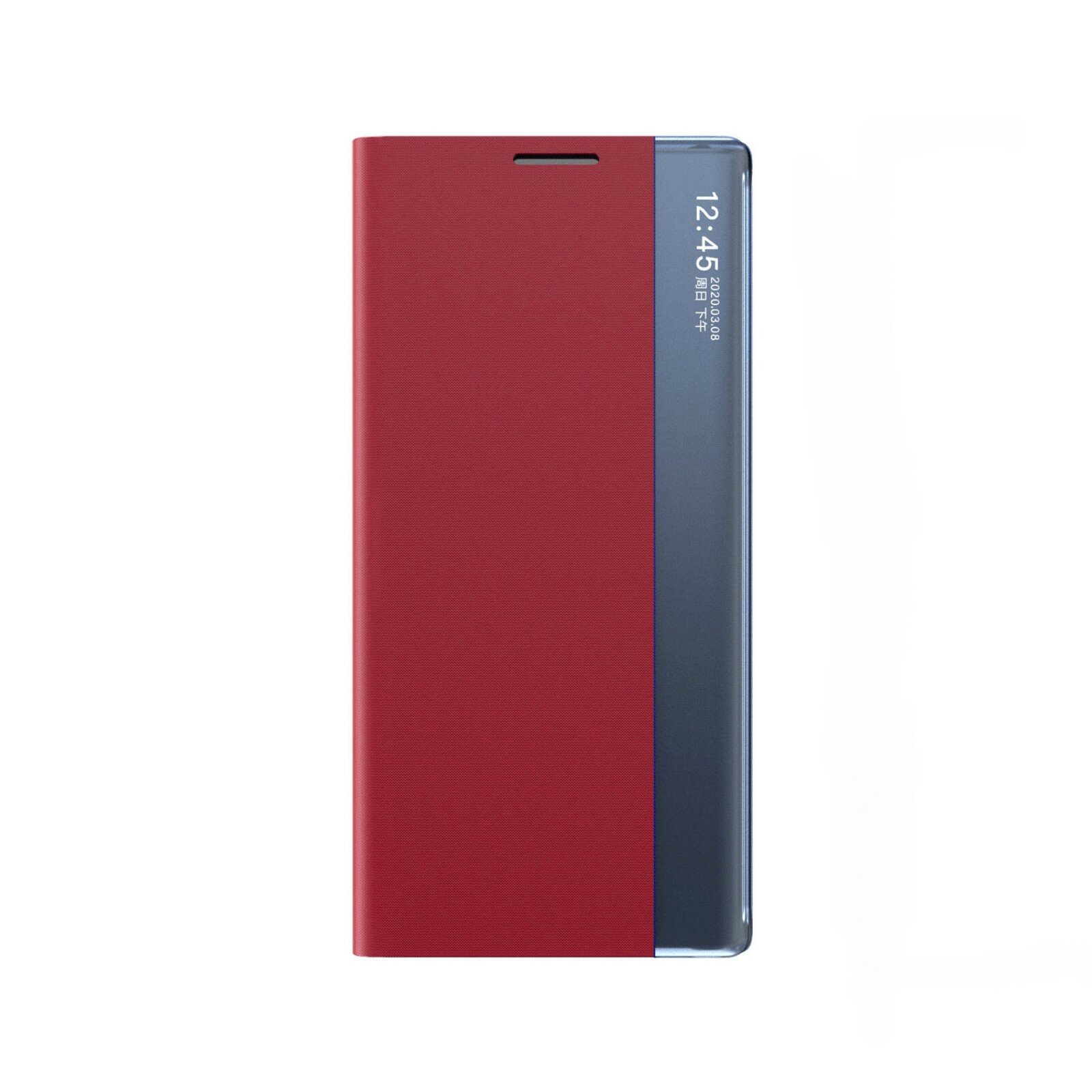 Чехол-кейс MyPads для Samsung Galaxy S21+ с боковым окном, водоотталкивающий, красный