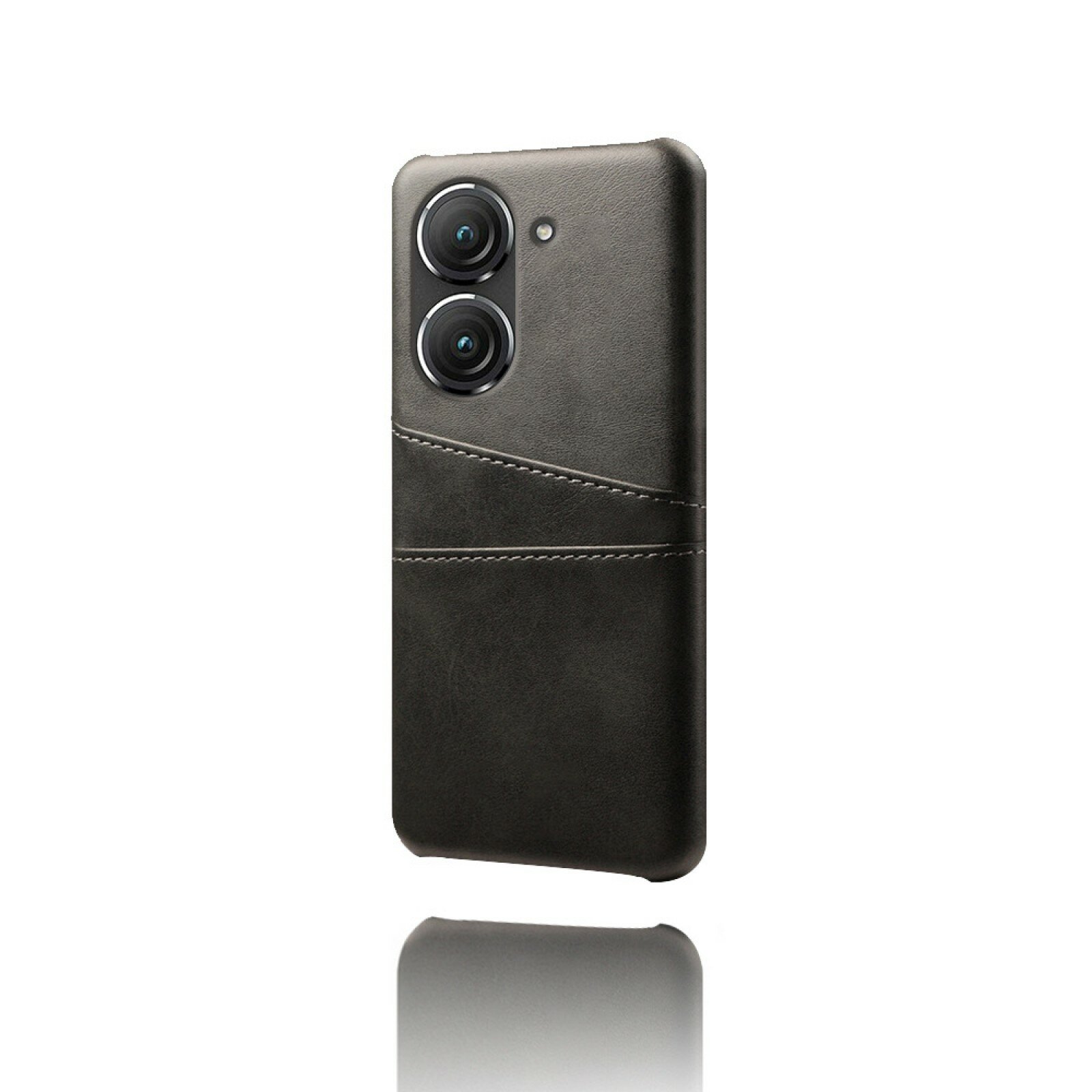 Чехол панель бампер MyPads Buffalo scomparto для Asus Zenfone 8 ZS590KS из эко-кожи с отделениями для карт