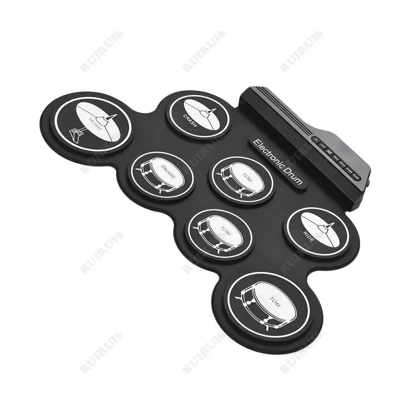 Компактный размер USB Roll-Up Силиконовая ударная установка, цифровой электронный ударный инструмент, для начинающих детей Kids