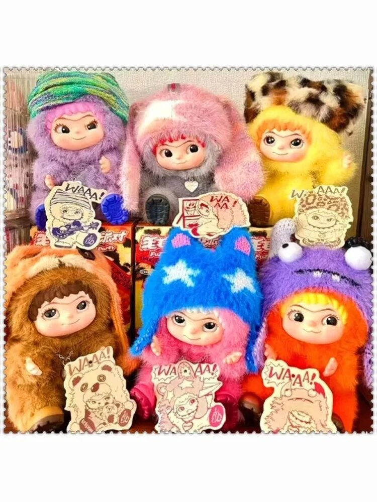 WAKUKU Maomao Trendy Party Серия глухих коробок 1 шт. Мягкая игрушка-сюрприз