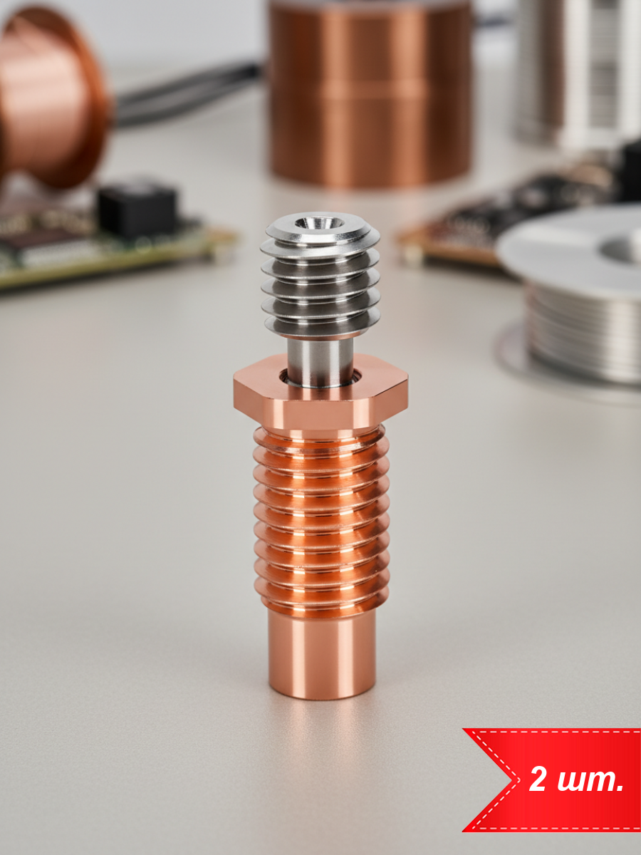 Термобарьер Bi-Metal медно-титановый для E3D V6 (2 шт.)