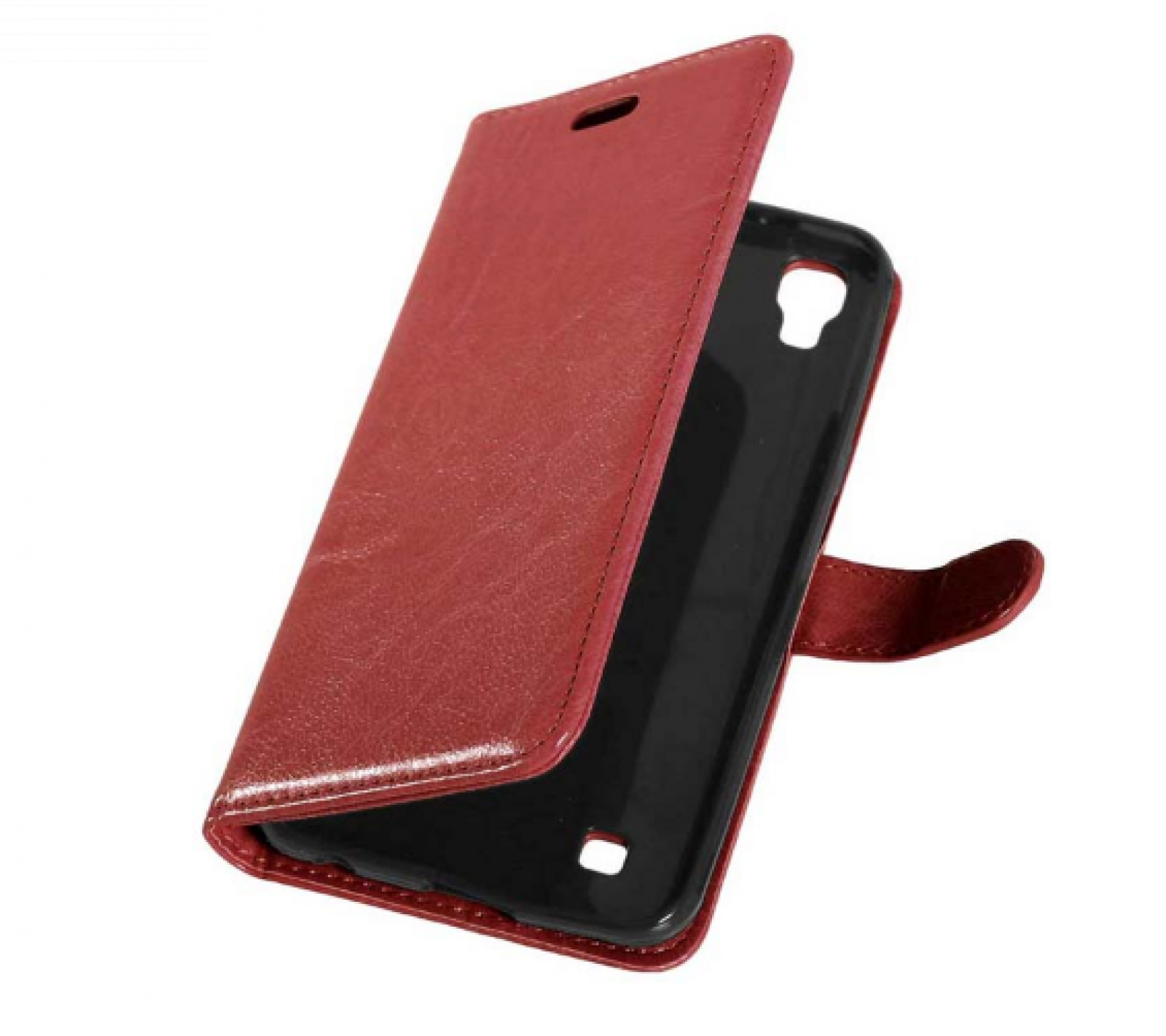 Чехол-книжка MyPads для LG X Power K220DS 5.3 из качественной импортной кожи с подставкой и визитницей коричневый