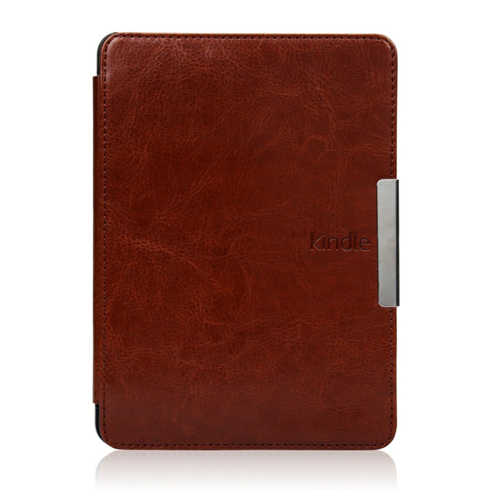 Чехол-книжка MyPads для Amazon Kindle Voyage из искусственной кожи с держателем для руки коричневый