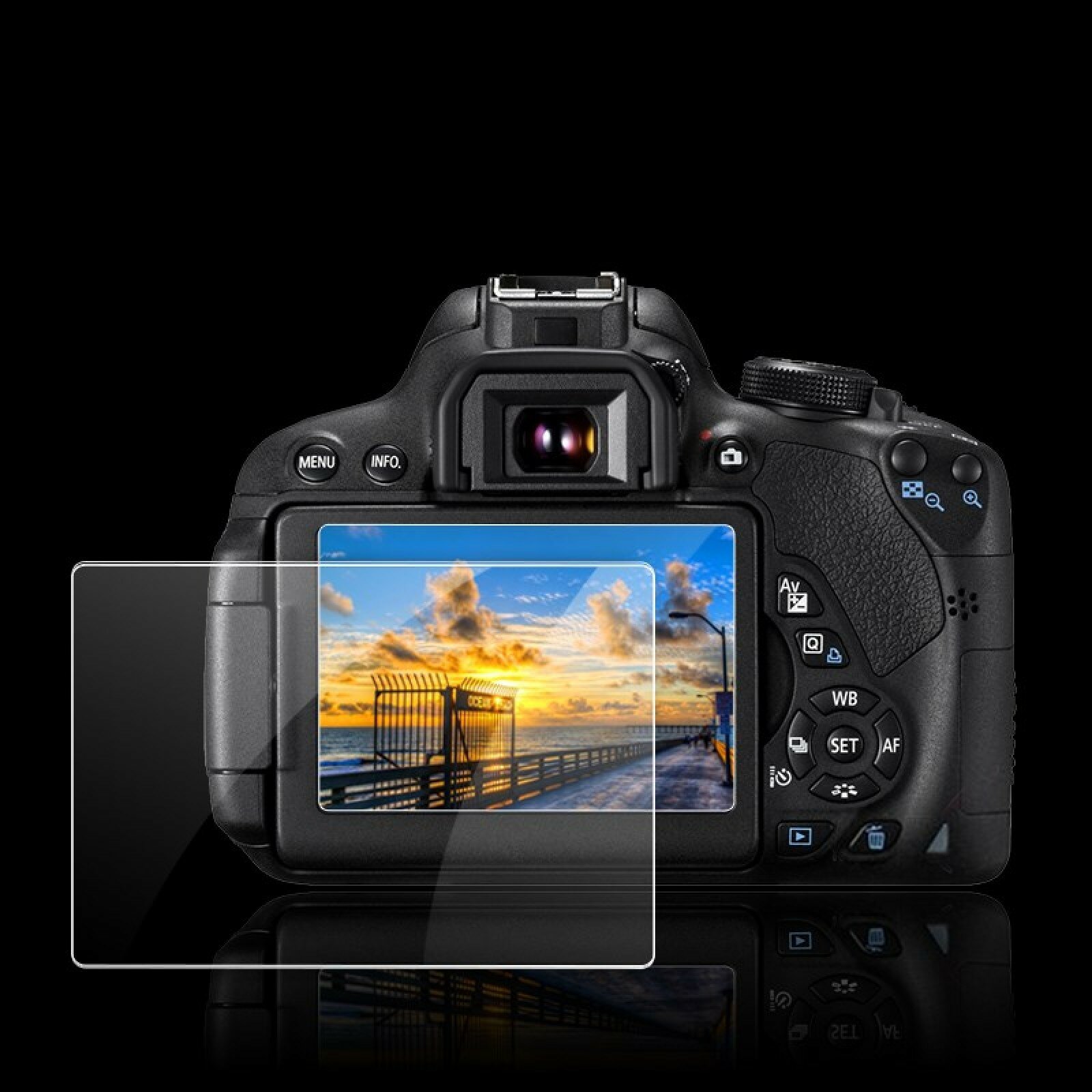 Защитное противоударное стекло MyPads для фотоаппаратов Pentax K-5/K-50/K-70 с олеофобным покрытием