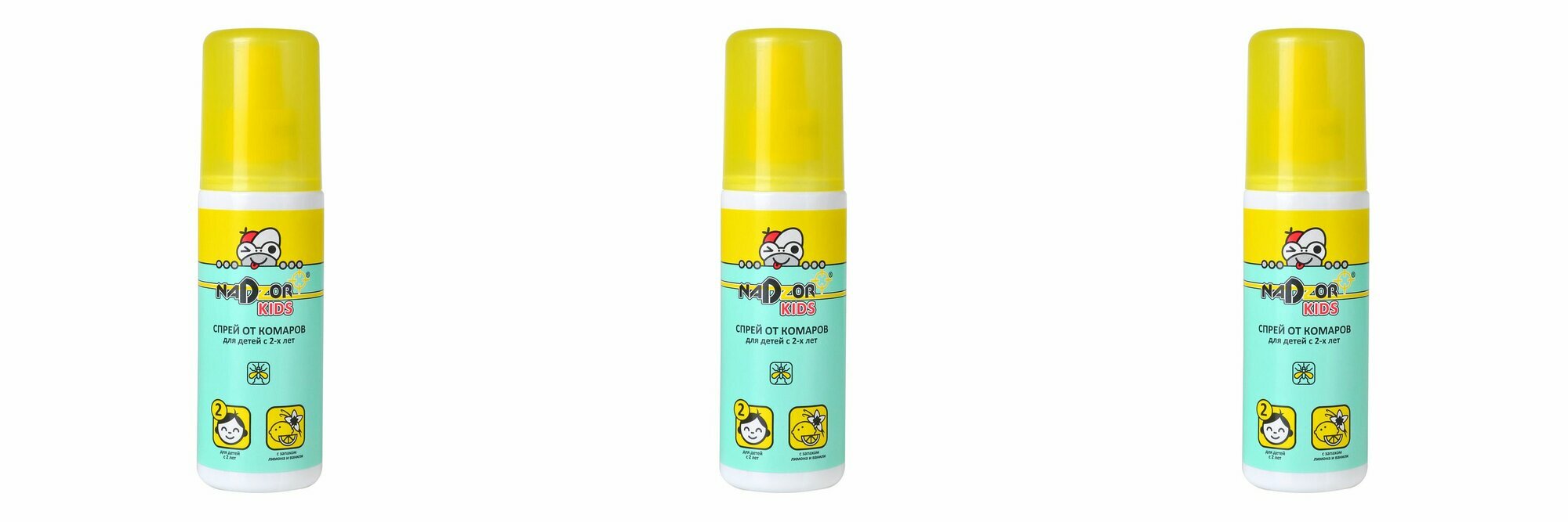 Nadzor Спрей от комаров для детей KIDS ISU0DET, с трех лет, 100 мл, 3 шт