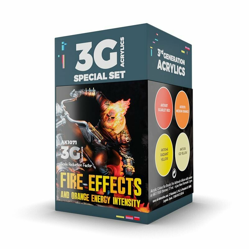 Набор красок AK Interactive Wargame Color Set - Fire Effects