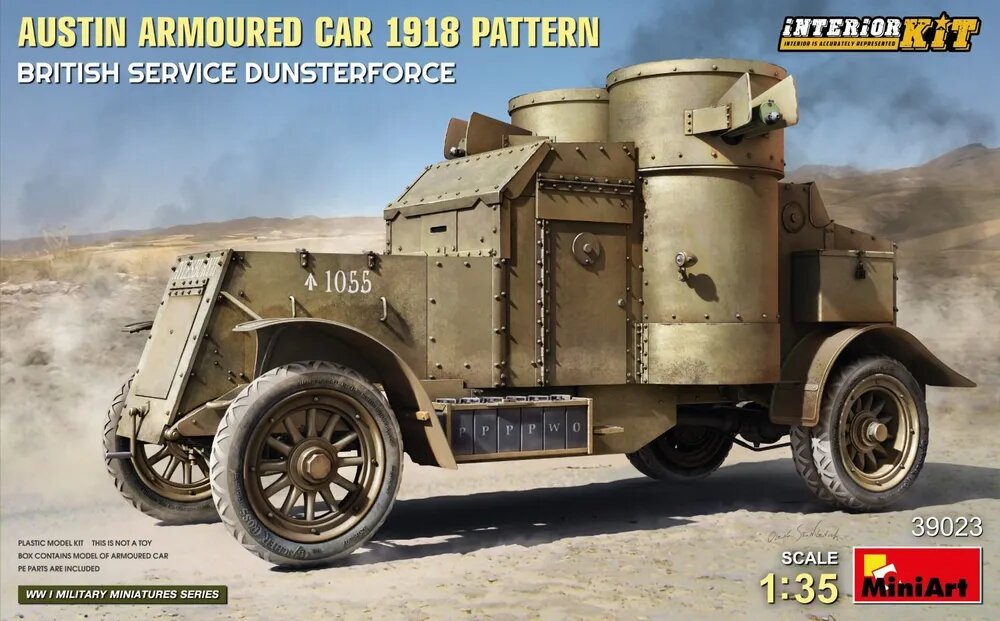 Miniart 39023 1/35 Броневик Austin Armoured Car 1918 Pattern British Service Dunsterforce