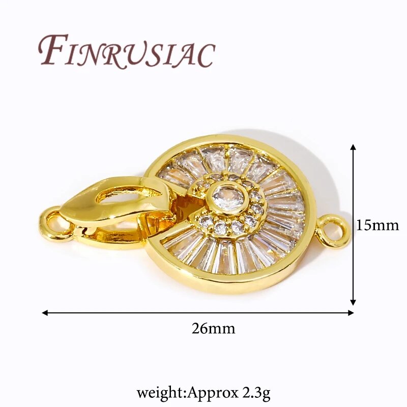 Позолоченные замки для браслетов FINRUSIAC 18K Gold Plated, 2 шт
