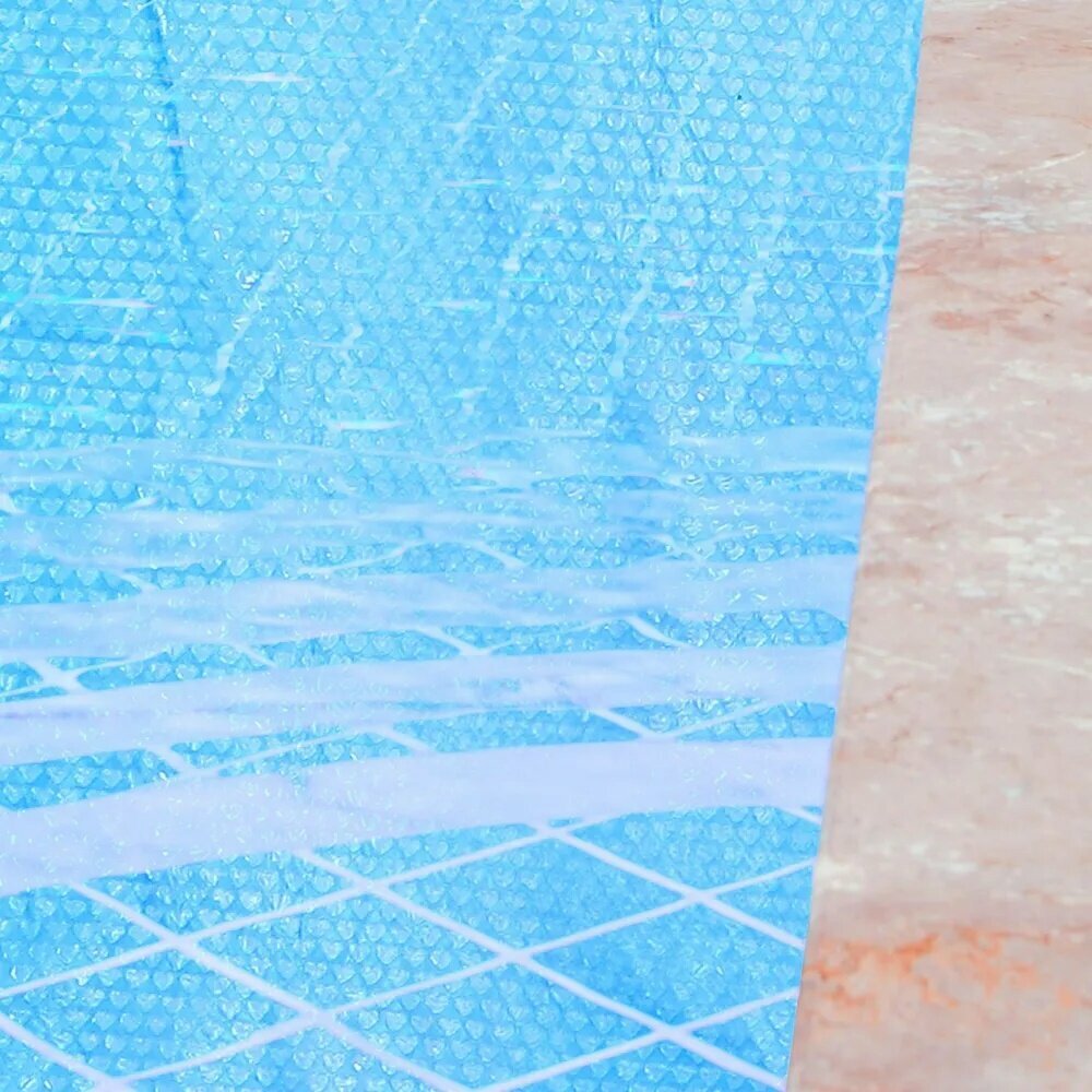 Синий надувной пузырьковый чехол из пэ для прямоугольного бассейна, утепляющая плёнка