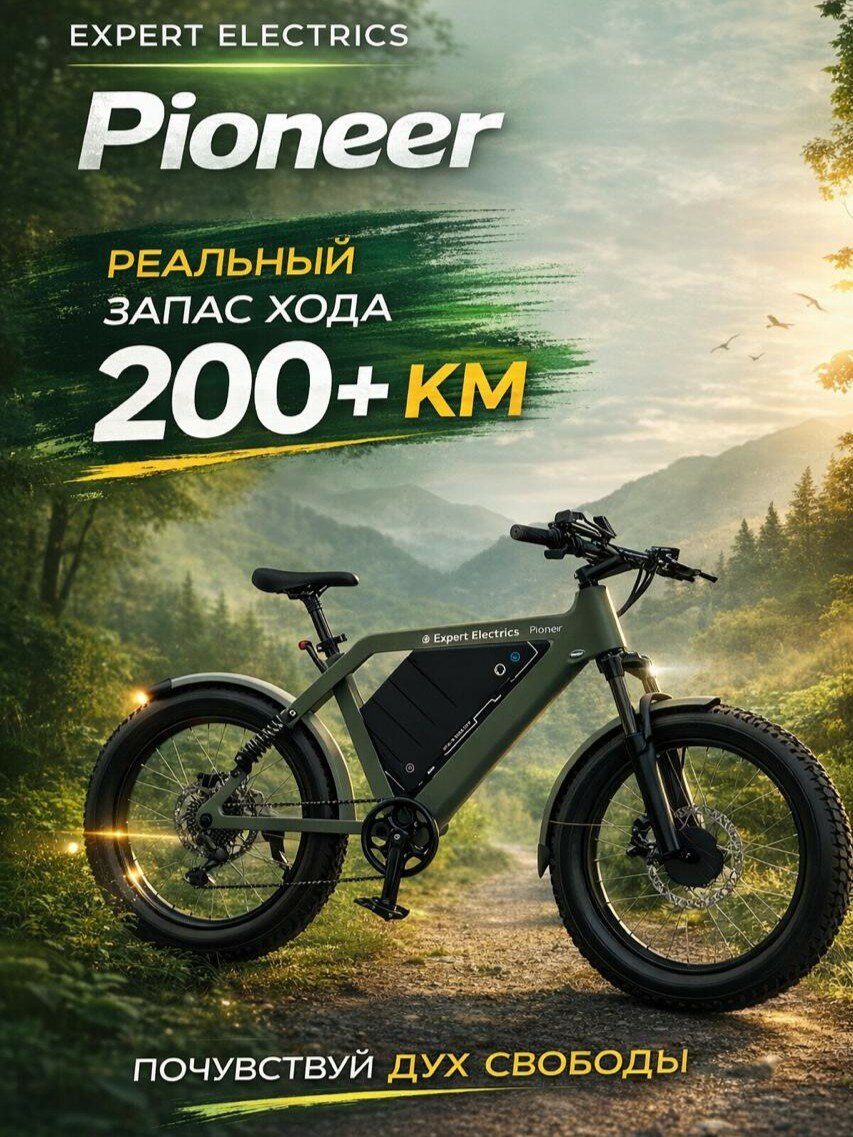 Электровелосипед Pioneer от Expert Electrics (2.4КВ/Ч, 24/4 дюйма колеса)