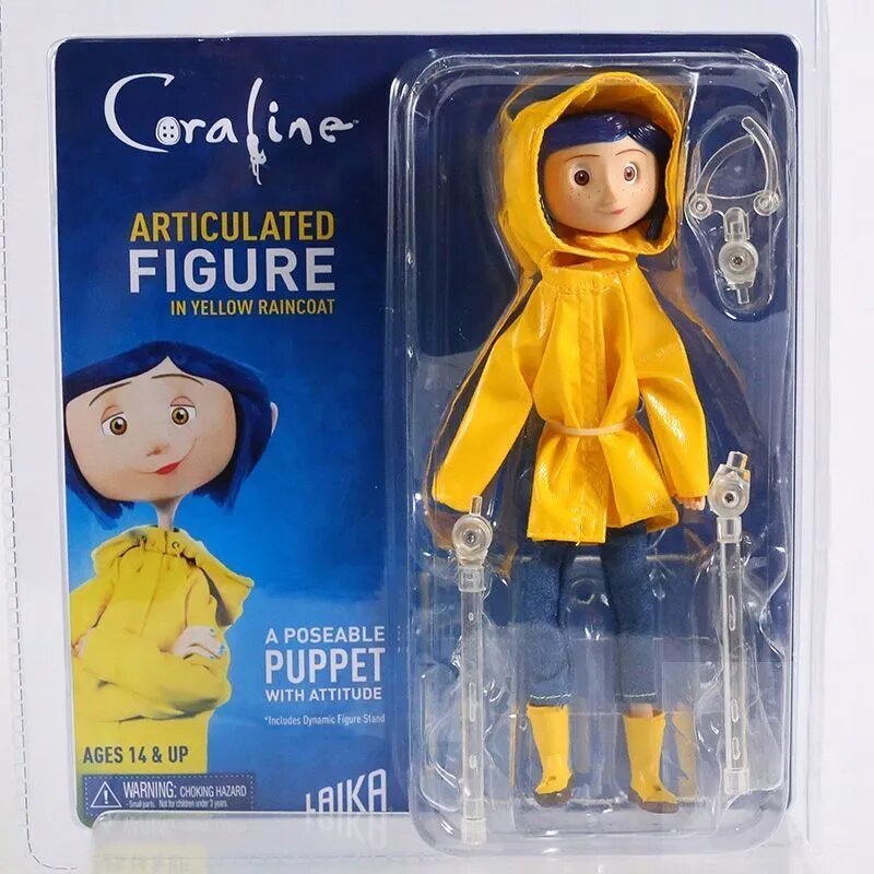 Фигурка Коралина в стране кошмаров / Coraline in Raincoat yellow (18см)