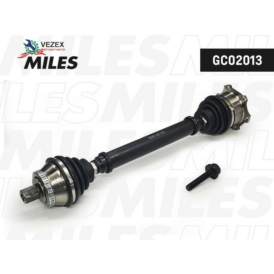 MILES GC02013 Привод в сборе правый AUDI A4/VW PASSAT 1.9TD-2.8 97-00 (ABS) (GKN 301287) GC02013